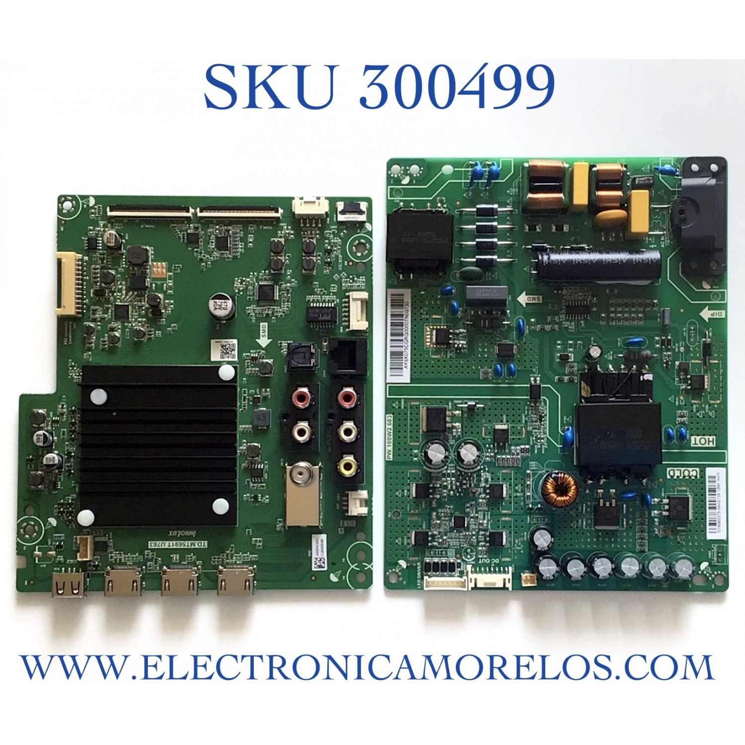 KIT DE TARJETAS PARA TV VIZIO 4K HDR SMART TV / NUMERO DE PARTE MAIN TD ...