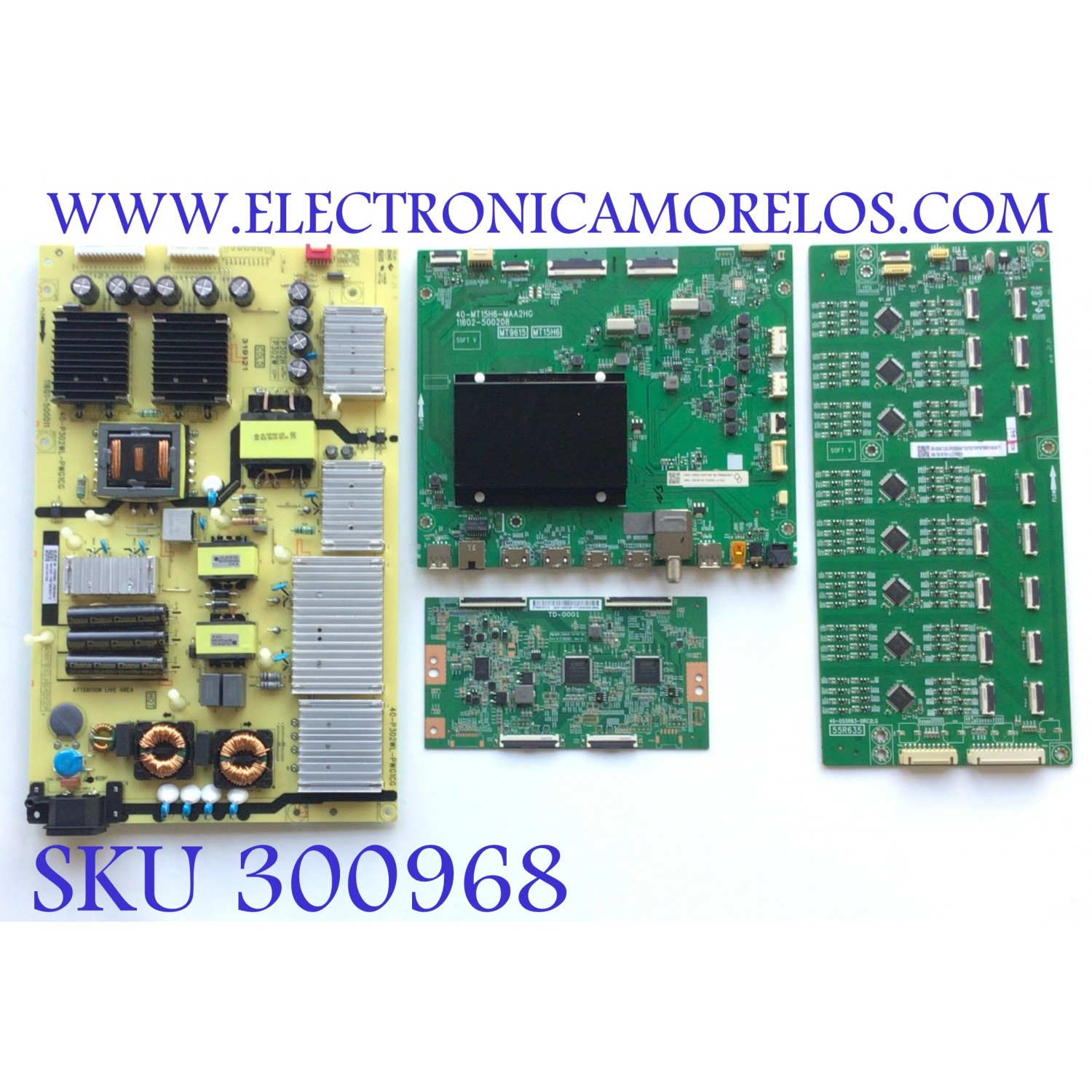 KIT DE TARJETAS PARA TV QLED TCL / MAIN 30800-000232 / 40-MT15H6-MAA2HG ...