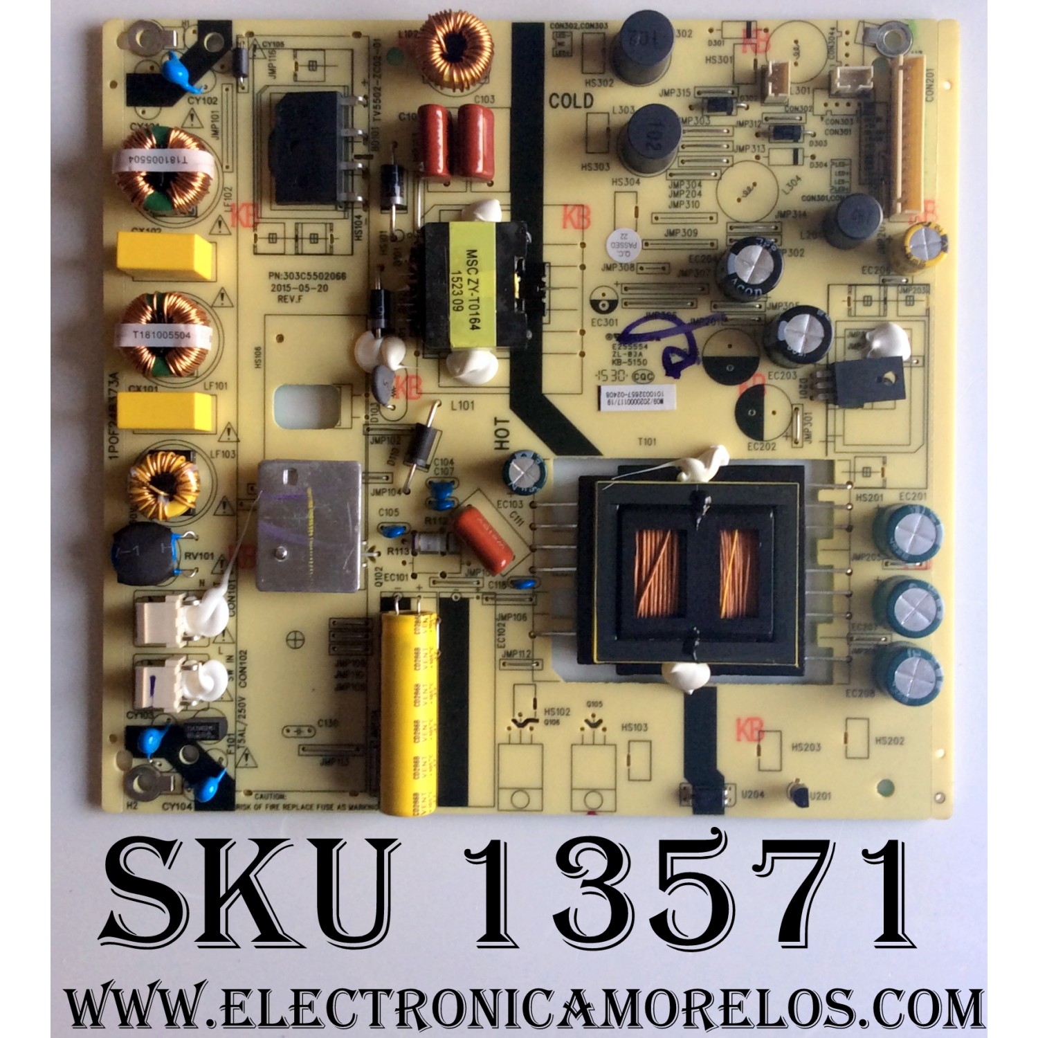 FUENTE DE PODER / JVC 1010032657 / 303C5502066 / 1P0F248373A / E255554 ...