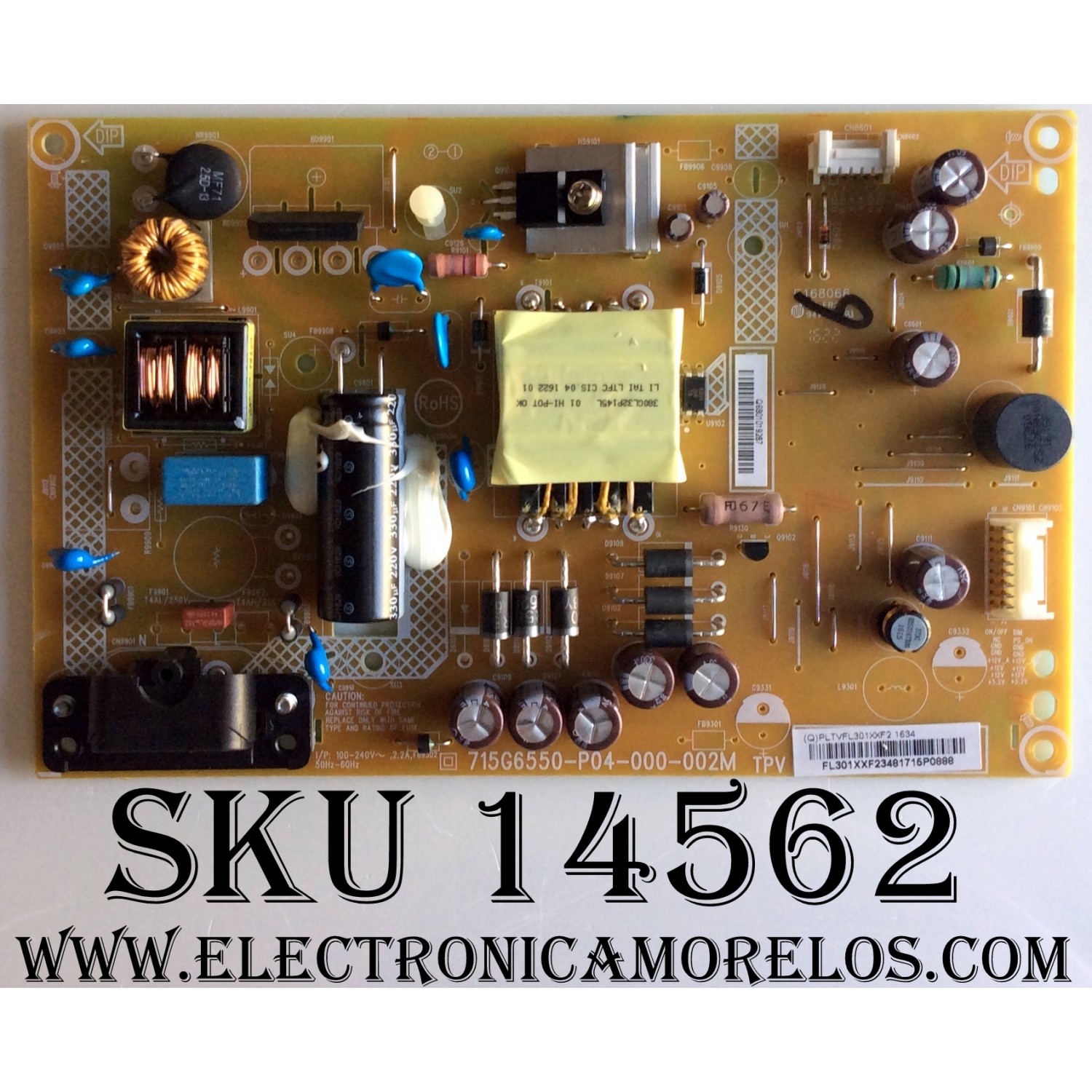 FUENTE DE PODER / VIZIO PLTVFL301XXF2 / 715G6550-P04-000-002M / E168066 ...
