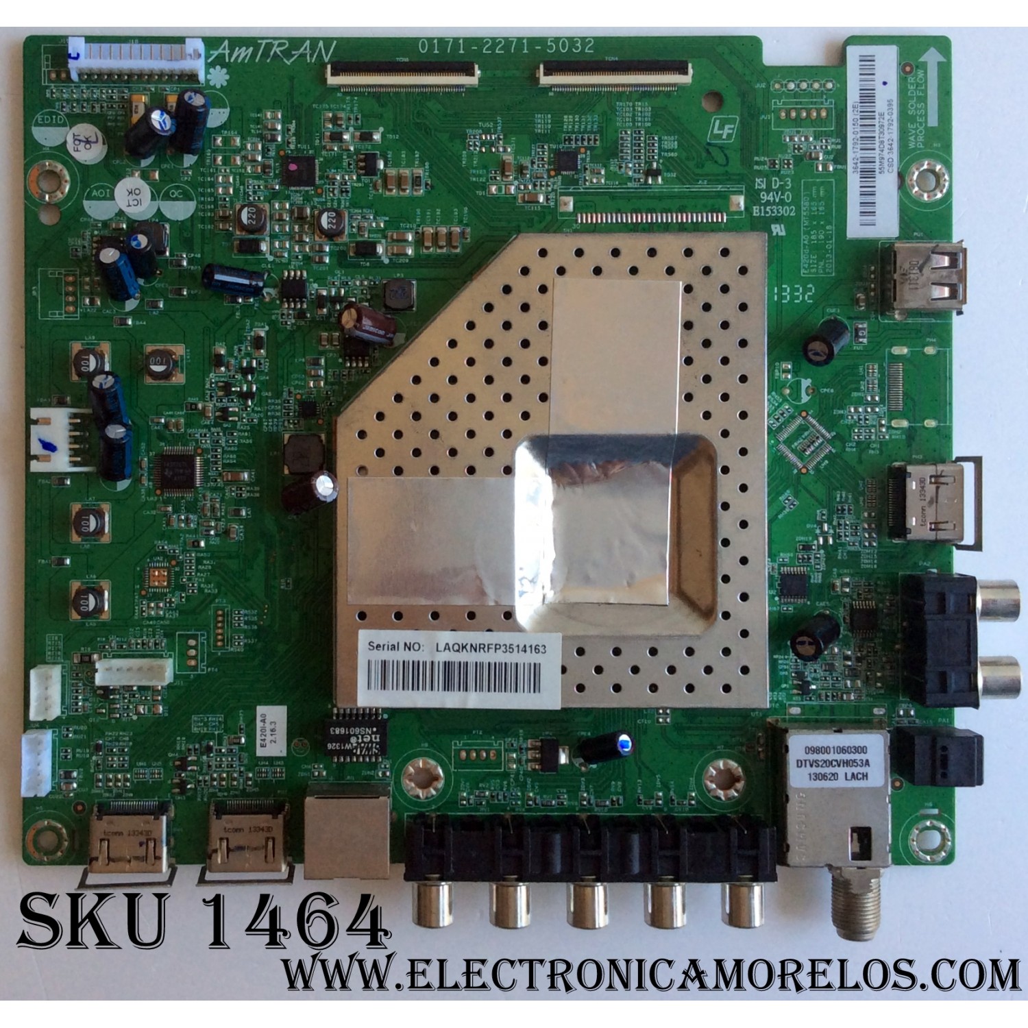 MAIN PARA TV VIZIO / NUMERO DE PARTE 3642-1792-0150 / 0171-2271-5032 / ...