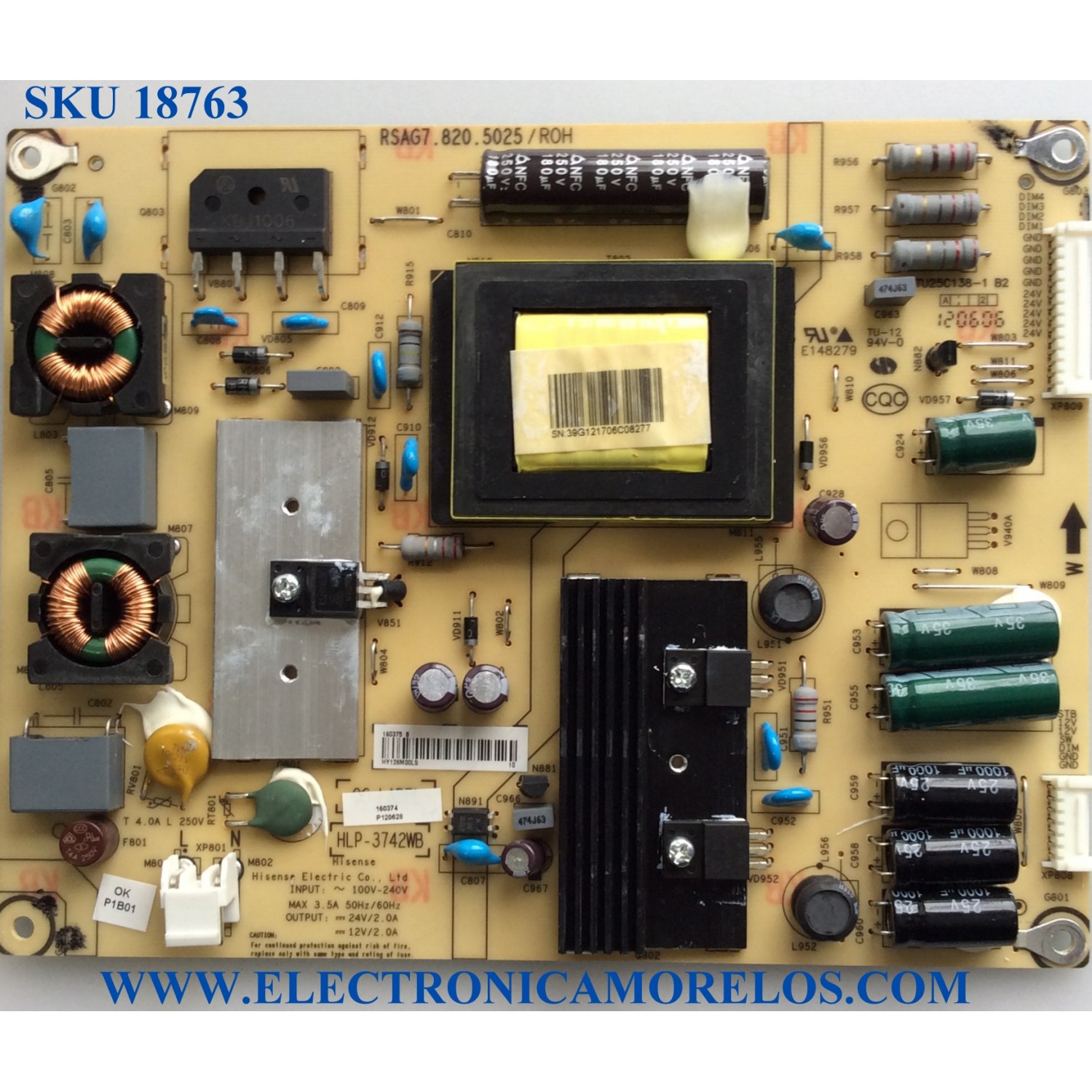 FUENTE DE PODER / INSIGNIA 160375 / RSAG7.820.5025/ROH / 160374 / HLP ...