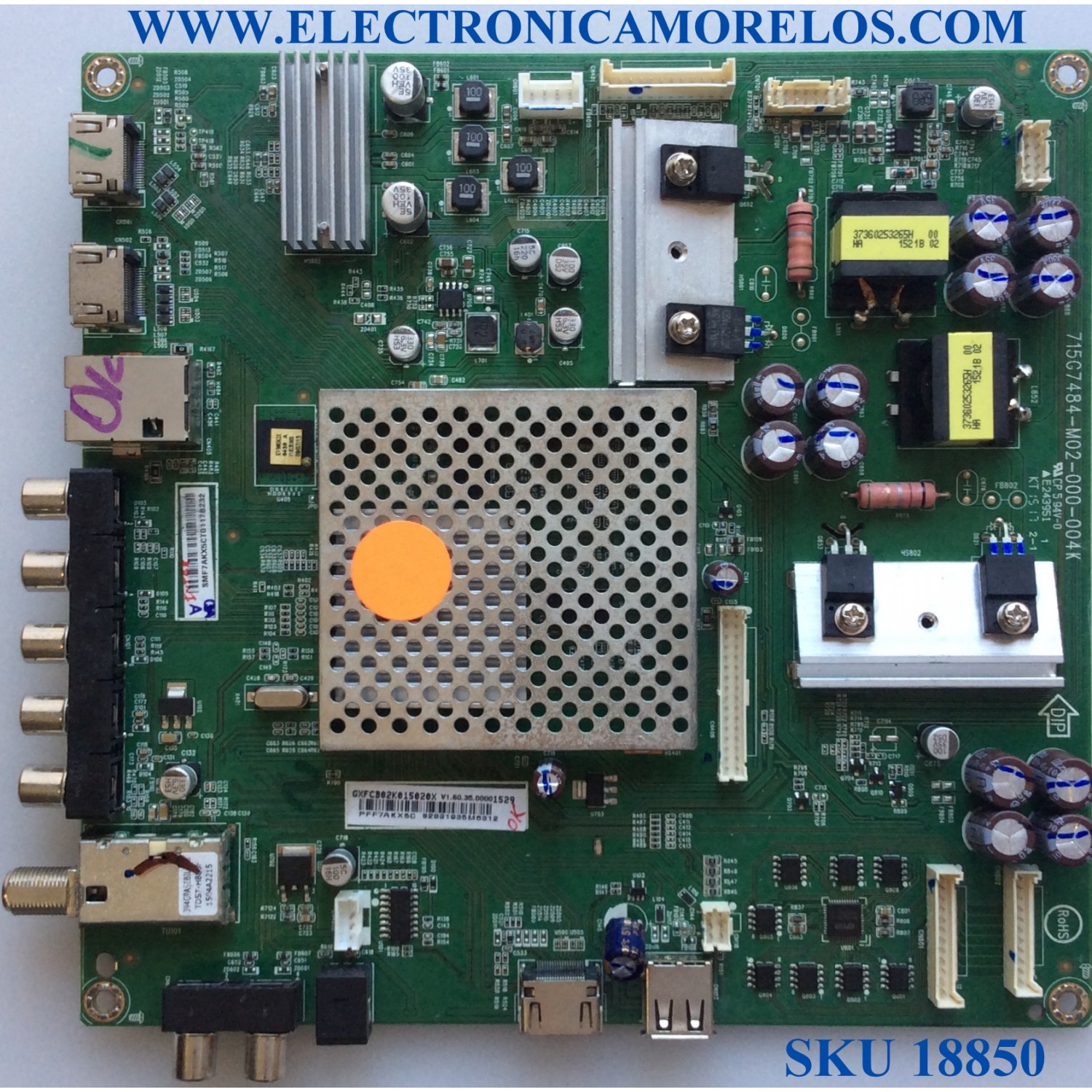 MAIN / FUENTE / (COMBO) / VIZIO GXFCB02K015 / 715G7484-M02-000-004K ...