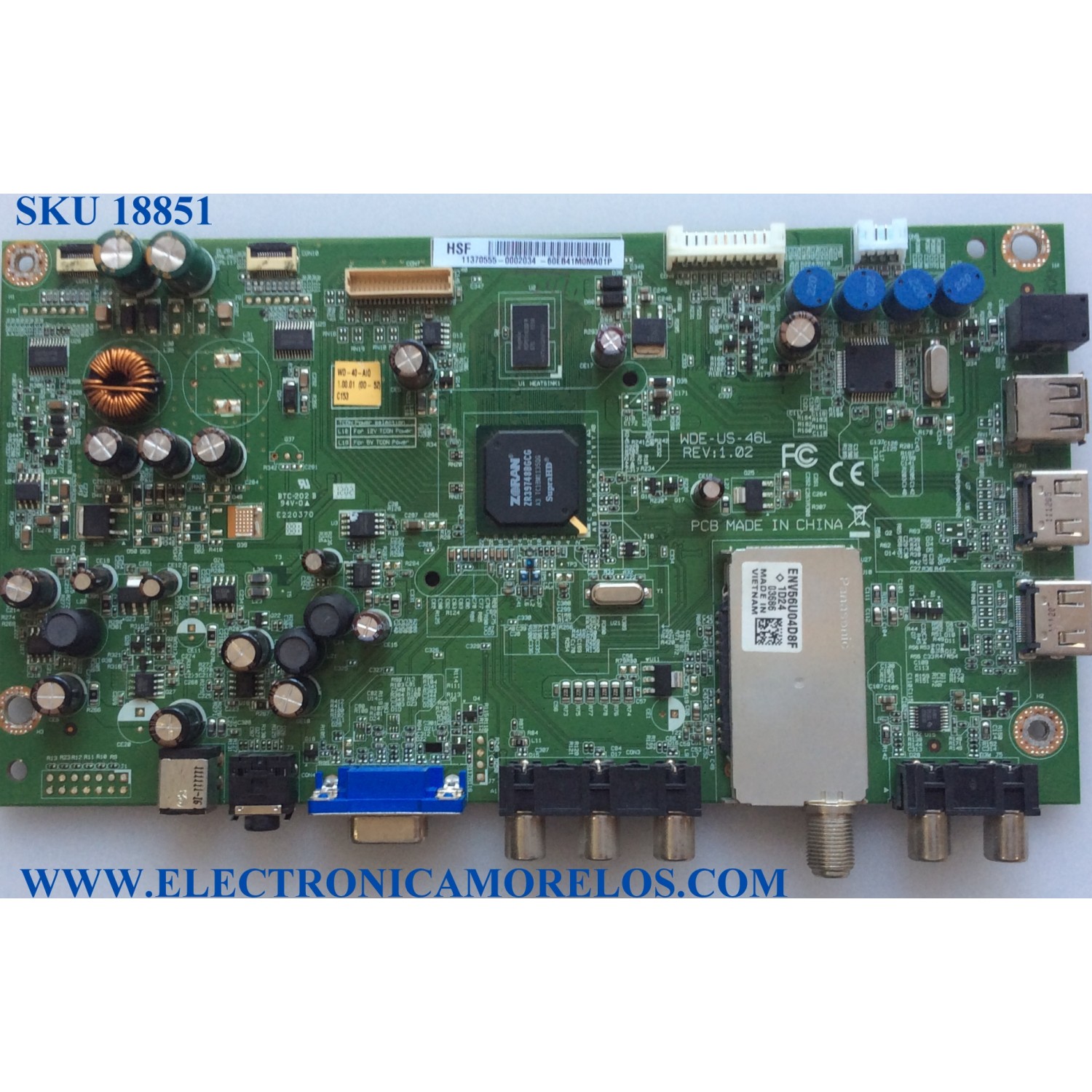 MAIN / WESTINGHOUSE 60.EB41M.0MA / WDE-US-46L / 60EB41M0MA / REV:1.02 ...