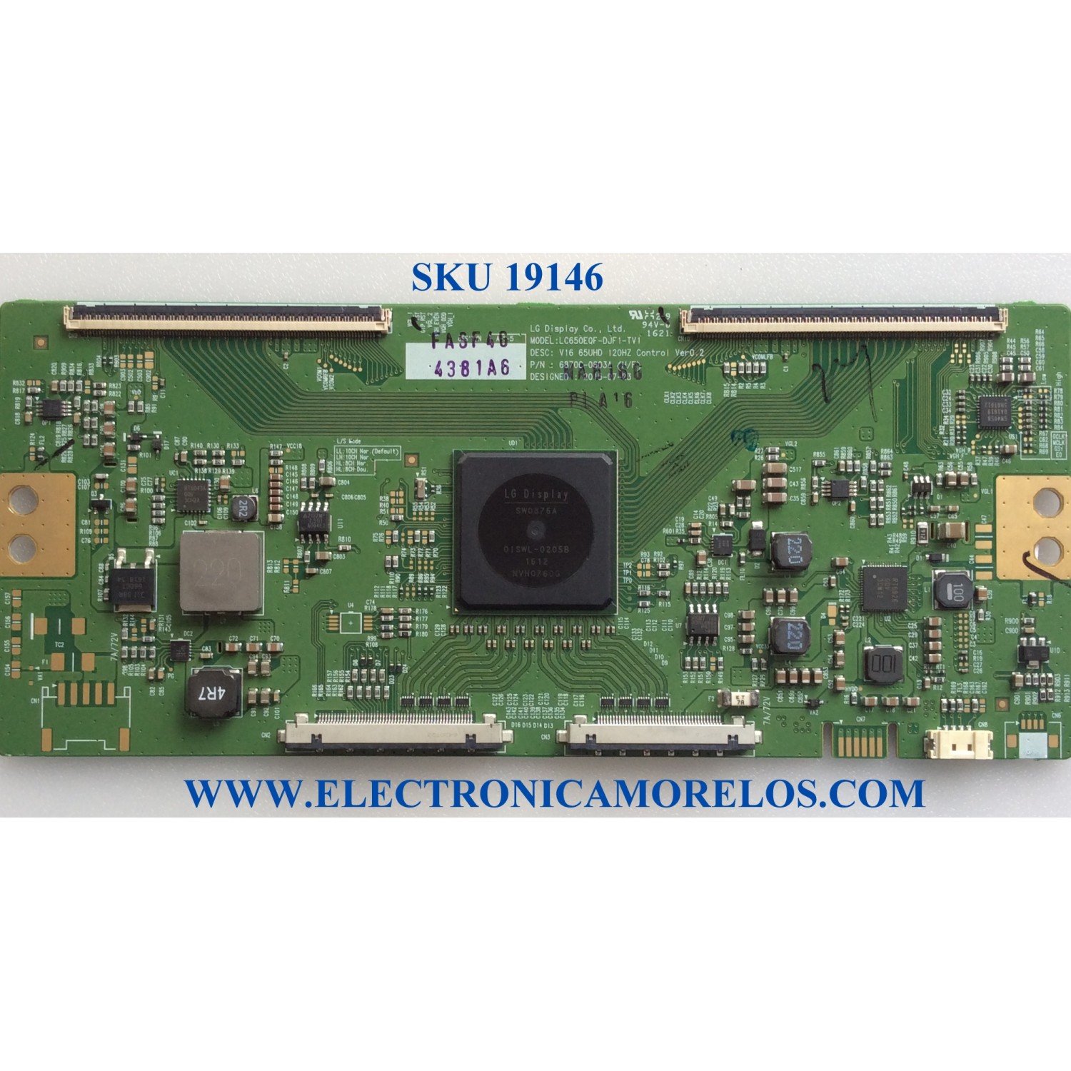 T-CON / LG 6871L-4381A / 6870C-0603A / 4381A / MODELOS 65UH8500-UA ...