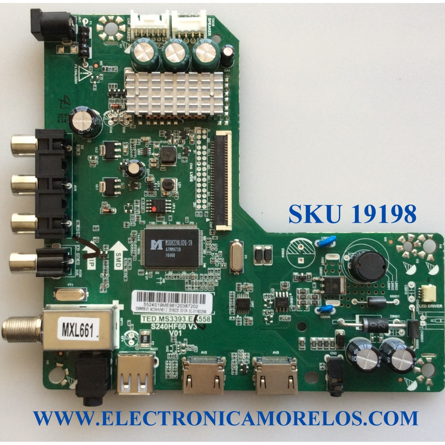 MAIN / INSIGNIA 55.24S19.ME9 / TED.MS3393.EA558 / S240HF60 V3 ...