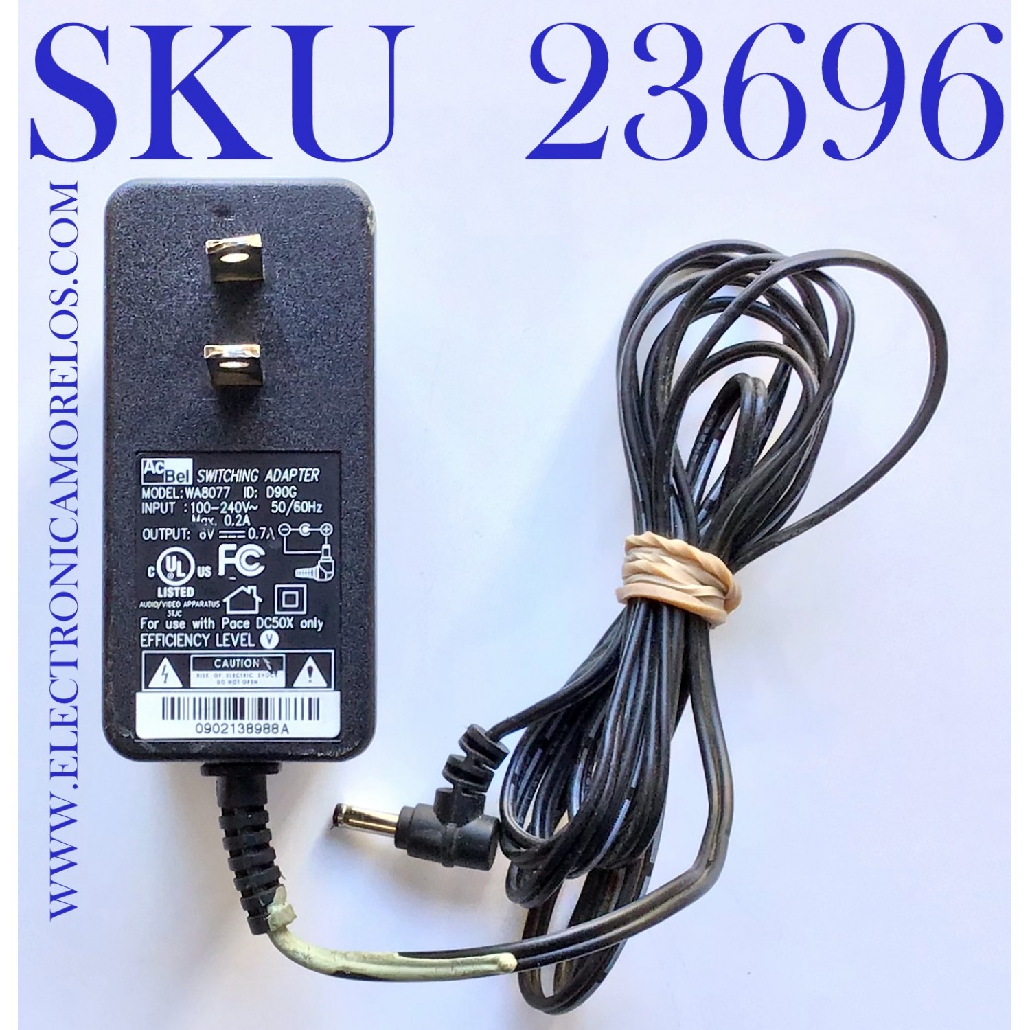 ADAPTADOR ACBEL D90G / 100-240V / SALIDA VCD 6V - 0.7A / 50-60Hz ...