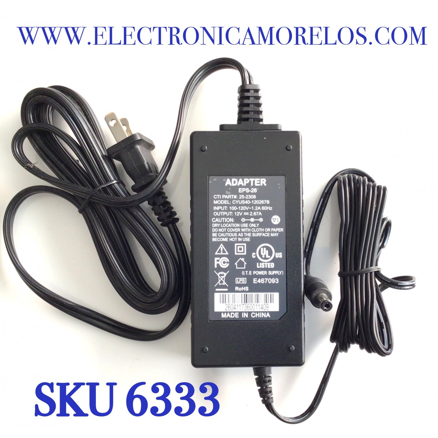 CARGADOR / ADAPTADOR DE FUENTE DE ALIMENTACION COMCAST / NUMERO DE ...