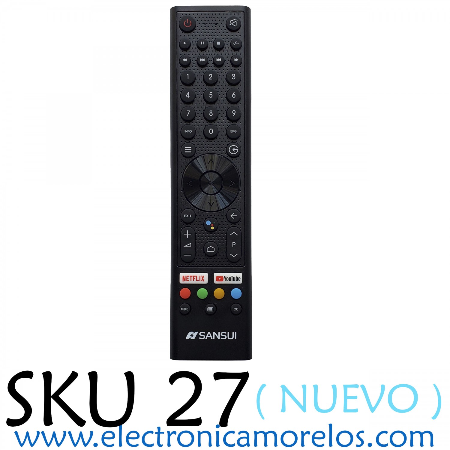 CONTROL REMOTO PARA SMART TV SANSUI, CON COMANDO DE VOZ (ORIGINAL ...
