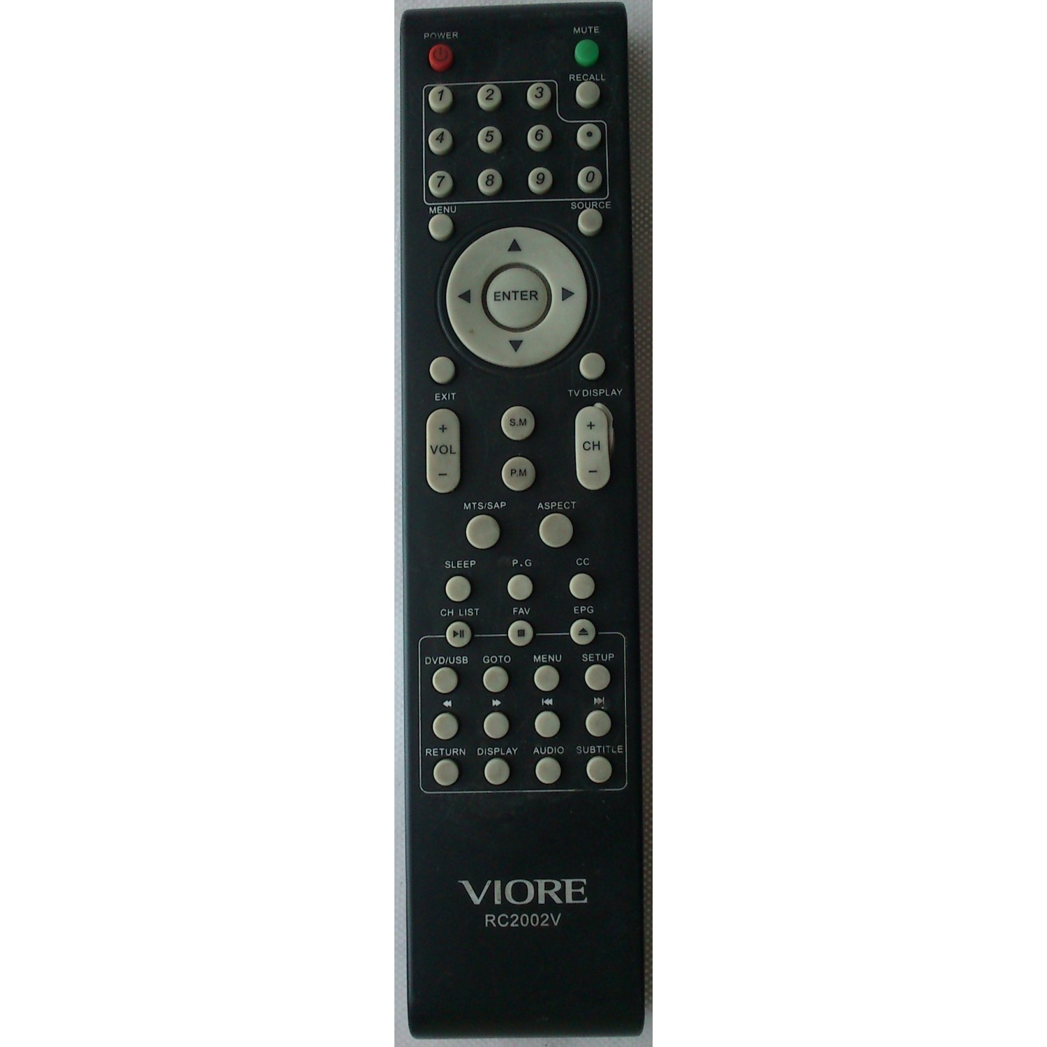 CONTROL REMOTO PARA TV / VIORE RC2002VRC2002V - VIORE