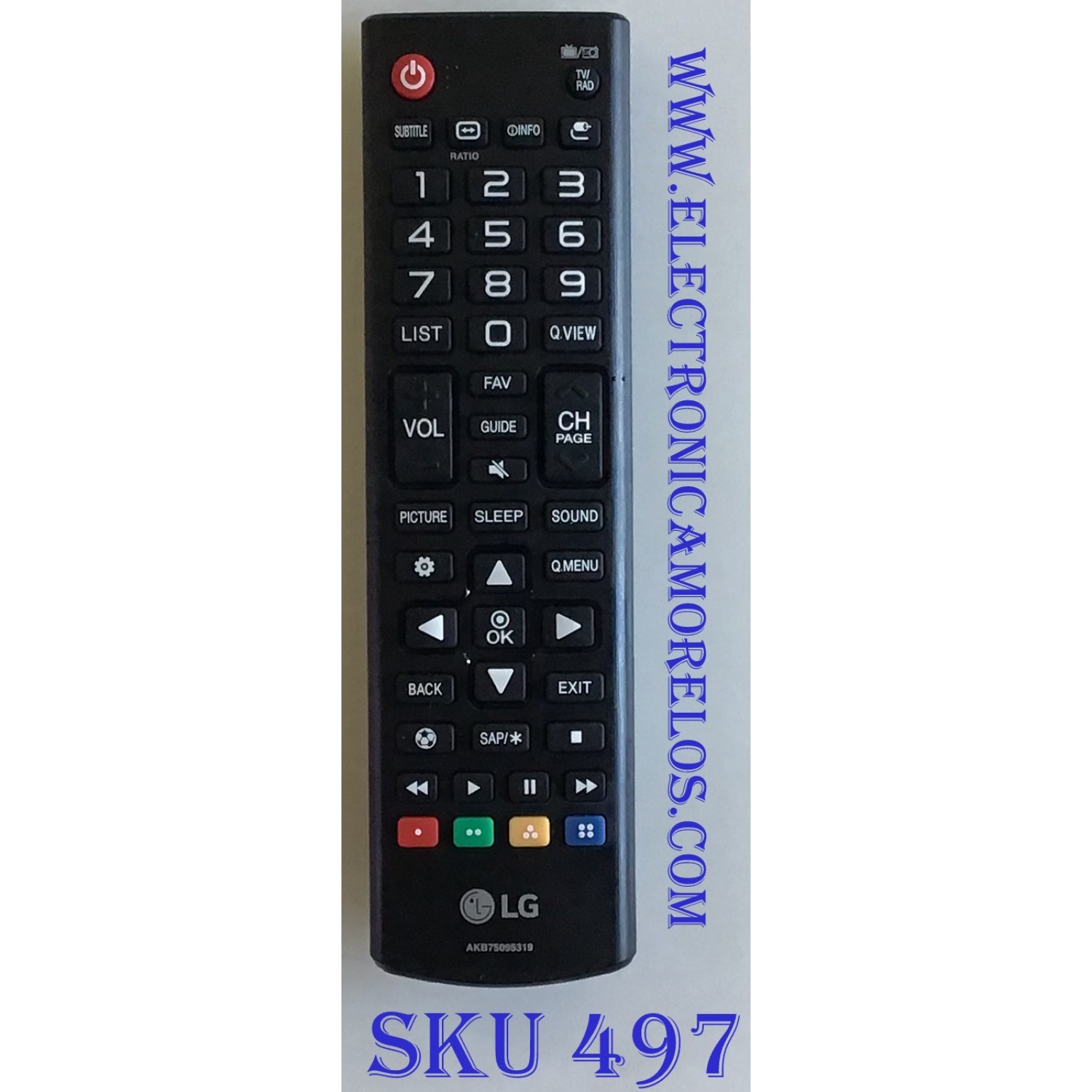 CONTROL LG / AKB75095319 / AKB75095315 / AKB75095307 / MODELOS 43UJ6050 ...