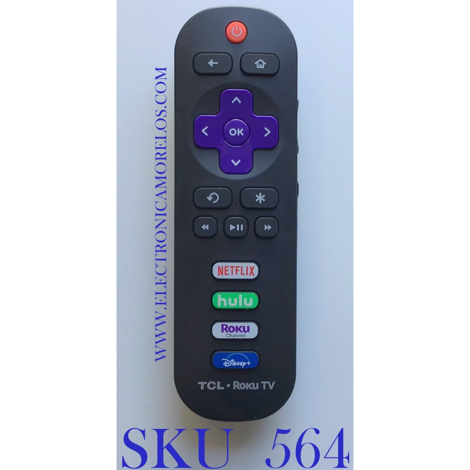 CONTROL REMOTO PARA TV TCL ORIGINAL / ROKU TV / JH-14170 / MODELOS ...