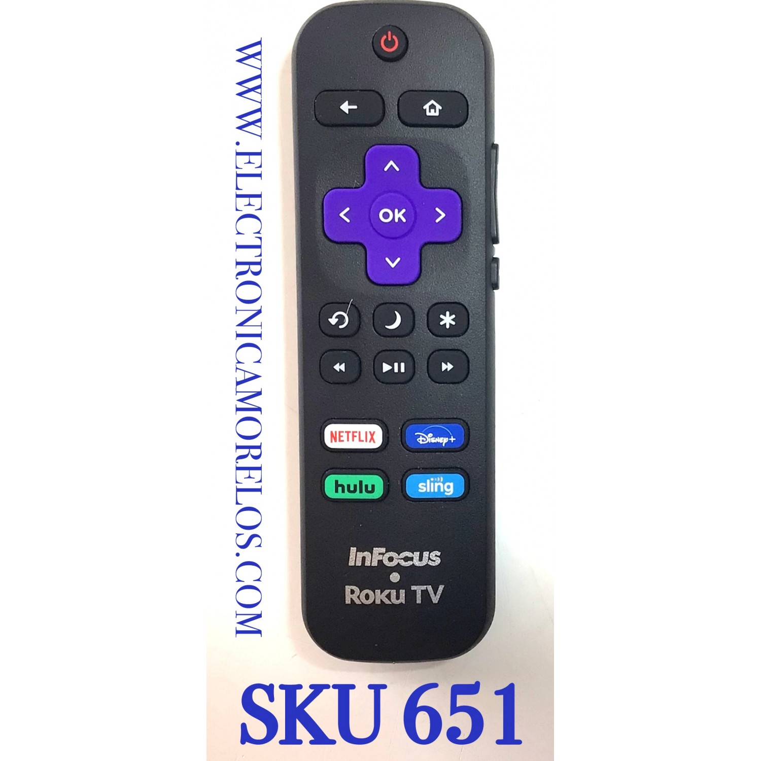 CONTROL PARA SMART INFOCUS ROKU TV / NUMERO DE PARTE / 3226000982 / RC ...