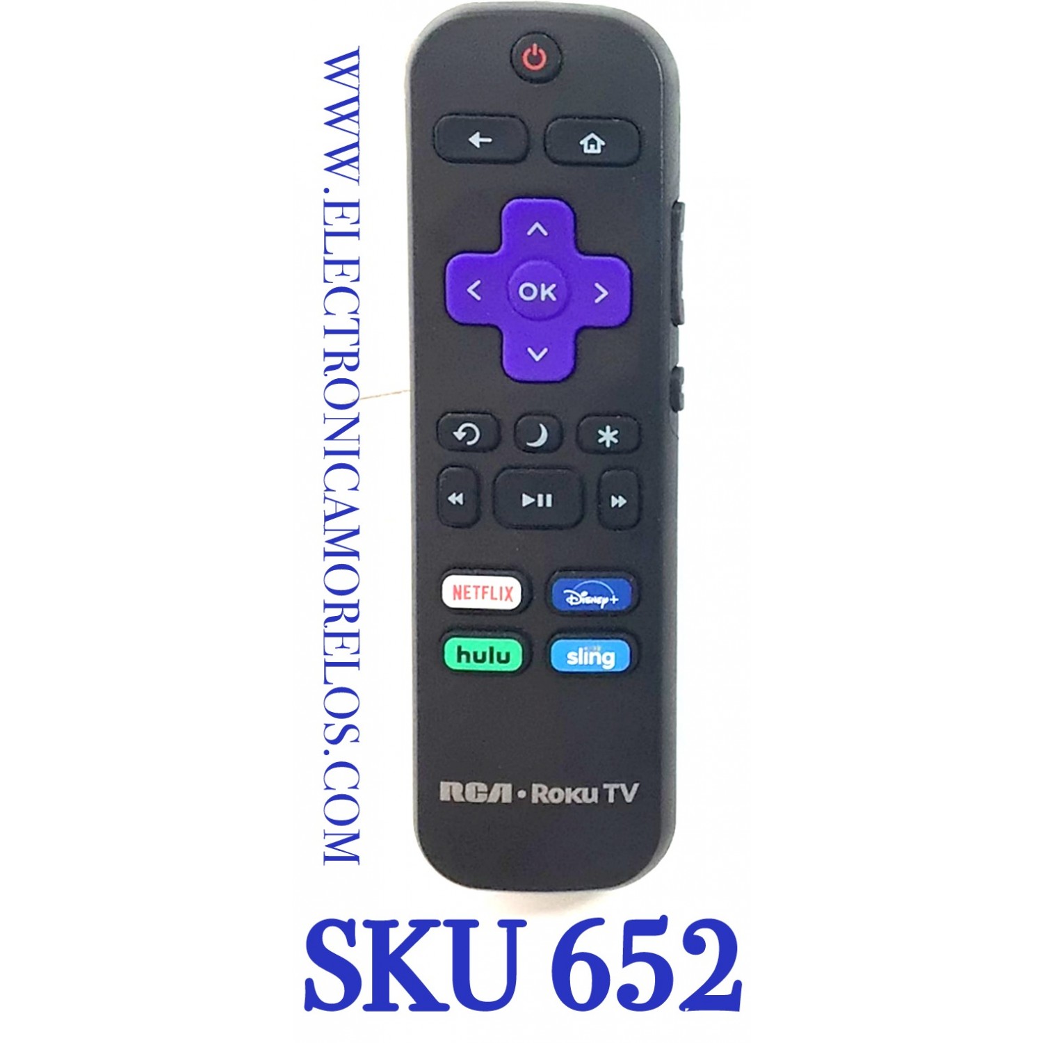 CONTROL REMOTO PARA SMART RCA ROKU TV / NUMERO DE PARTE 3226000886 / RC ...