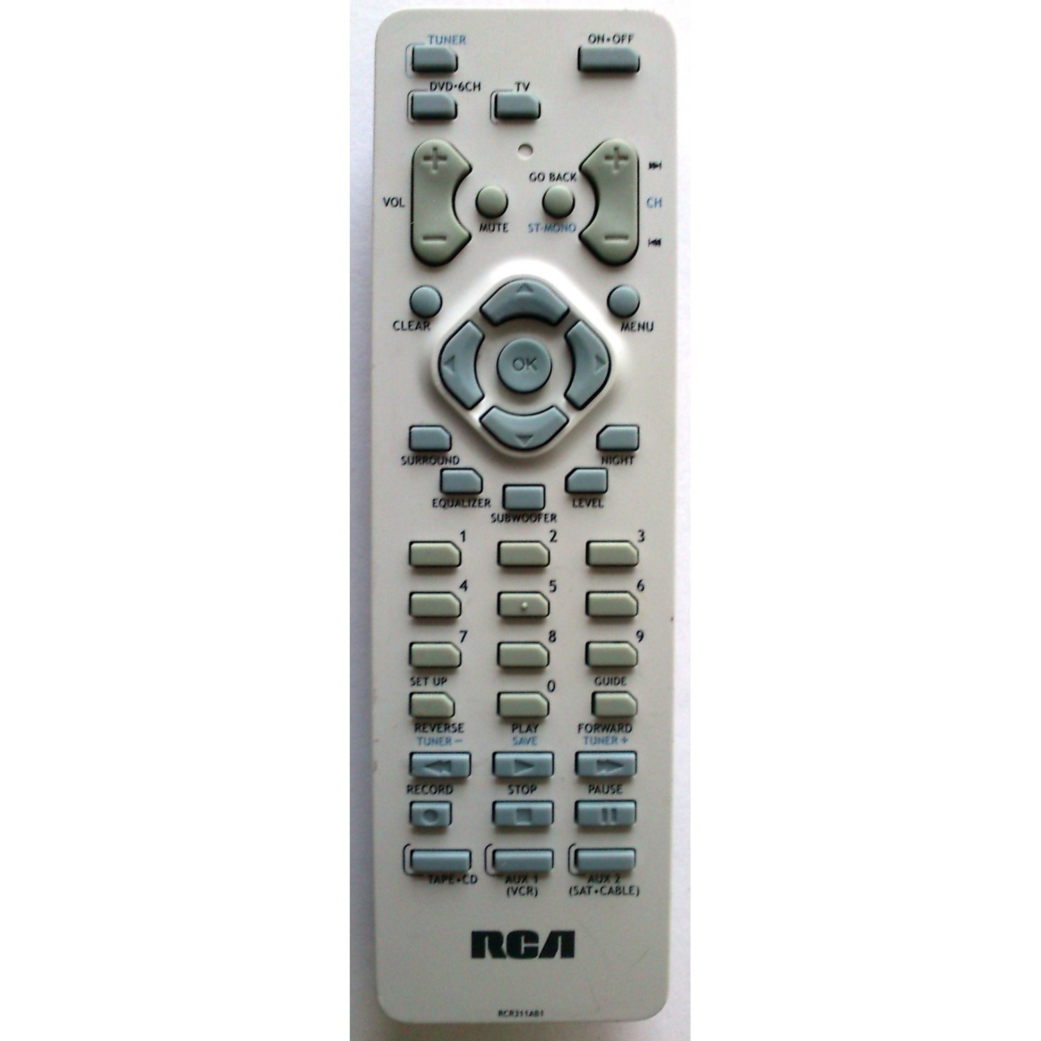 CONTROL REMOTO / RCA RCR311AB1 MODELO RT2380RCR311AB1 - RCA