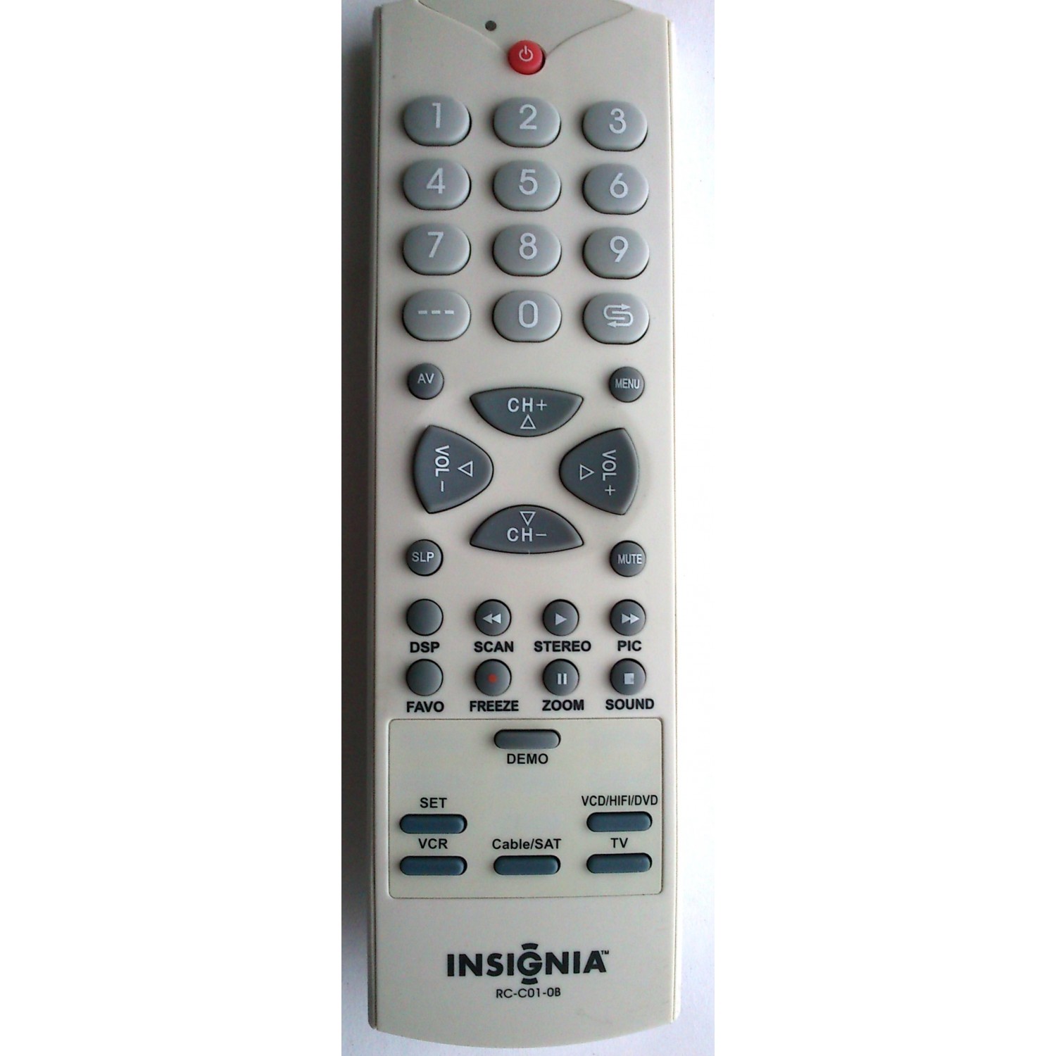 CONTROL REMOTO PARA TV / INSIGNIA RC-C01-0B MODELO IS-TV040928RC-C01-0B ...