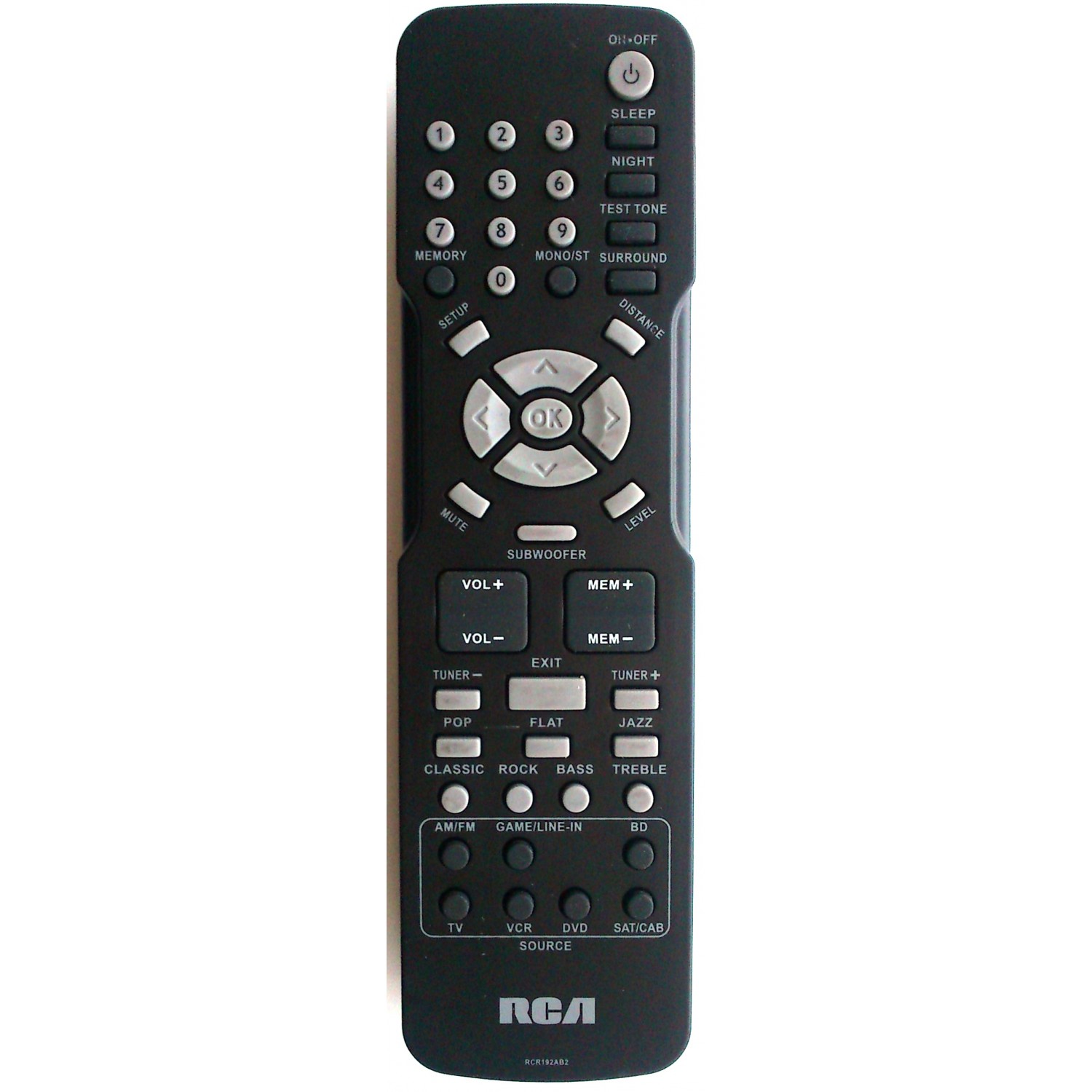 CONTROL REMOTO PARA TEATRO EN CASA / RCA RCR192AB2RCR192AB2 - RCA