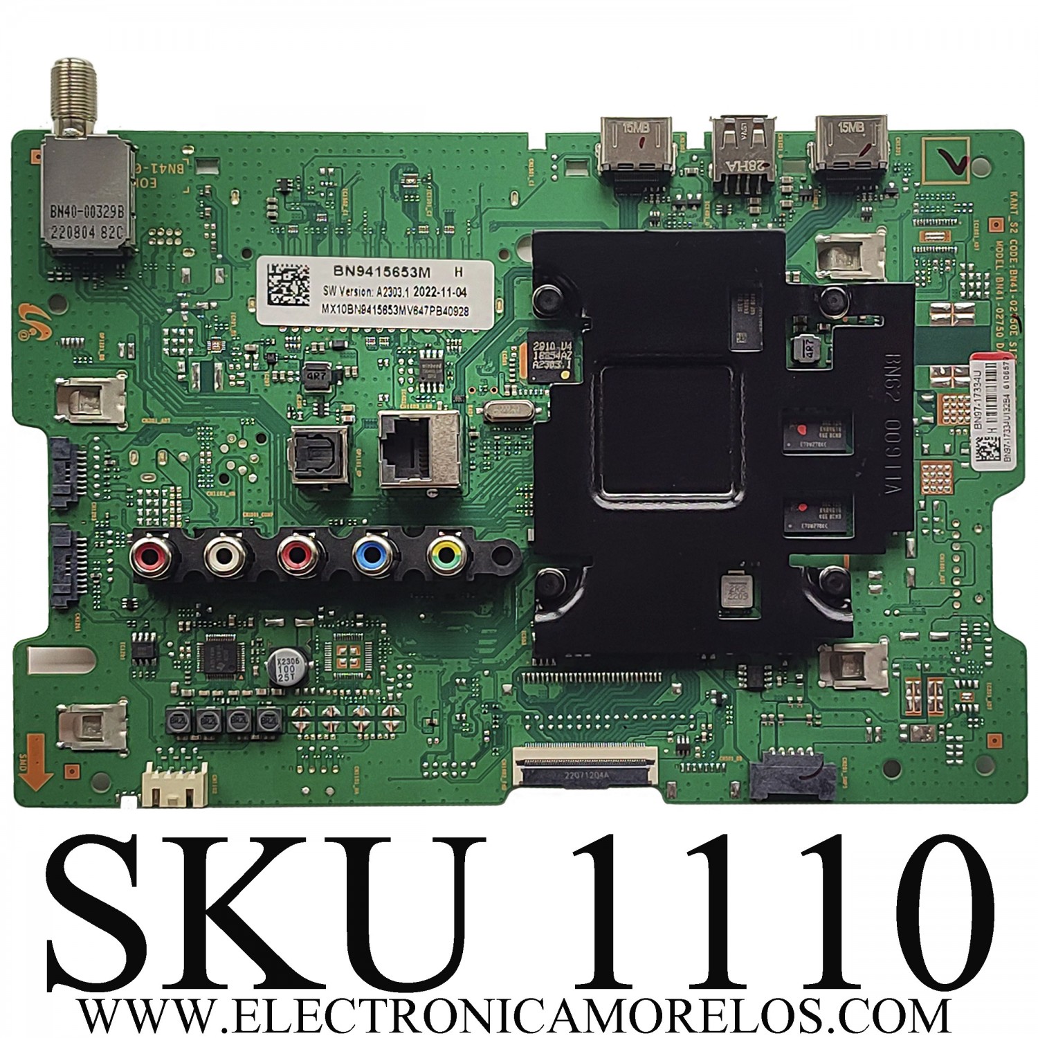 MAIN PARA TV SAMSUNG / NUMERO DE PARTE BN9415653M / BN41-02750E / BN97 ...