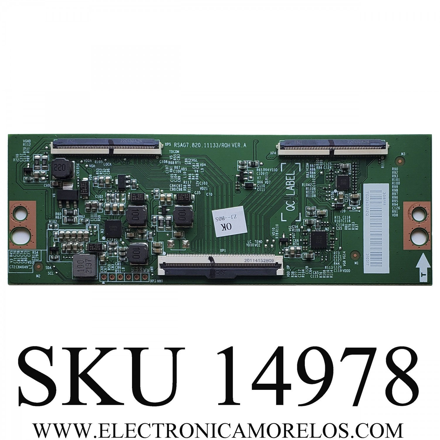 T-CON PARA TV HISENSE / NUMERO DE PARTE 308111 / RSAG7.820.11133/ROH ...