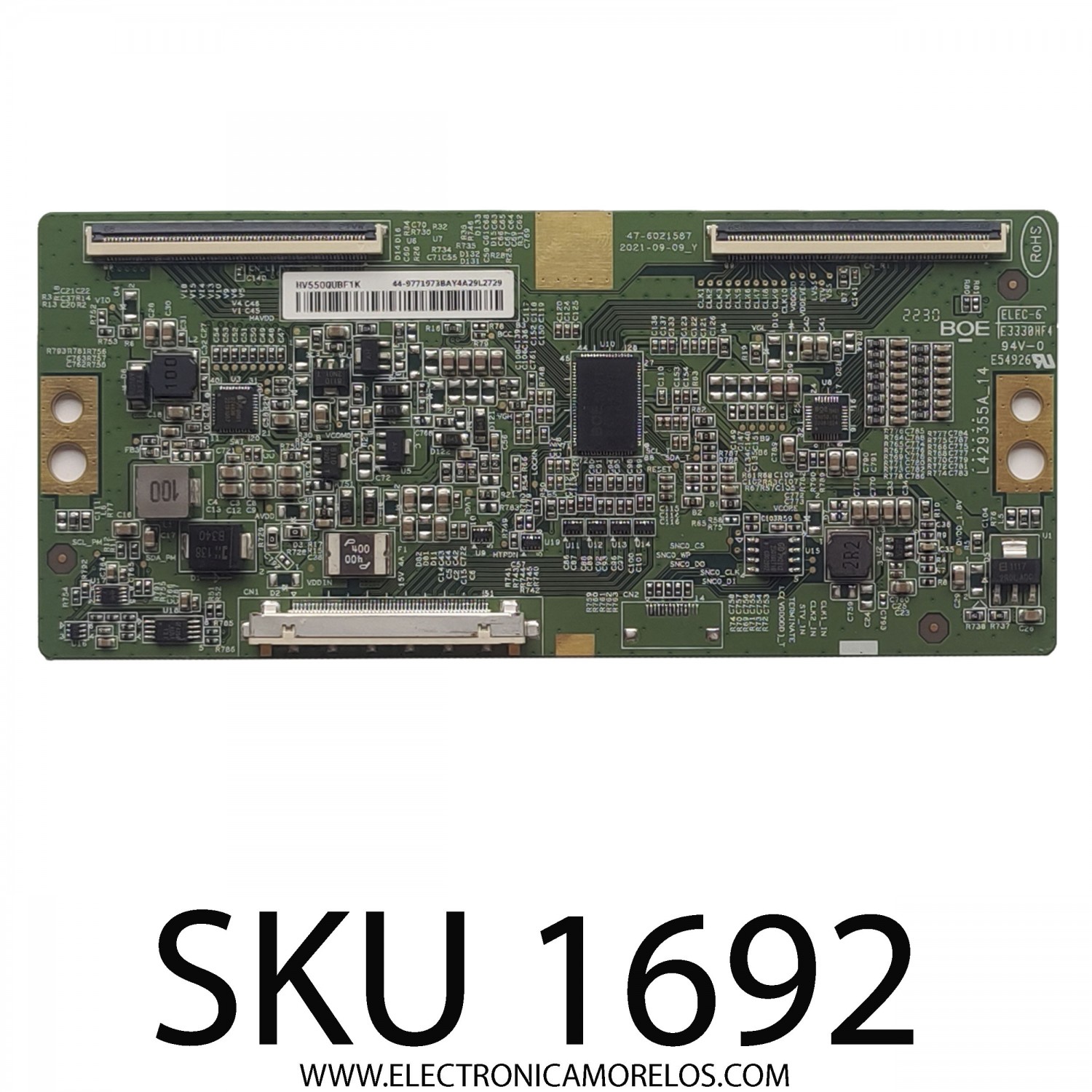 T-CON PARA TV SONY / NUMERO DE PARTE 44-9771973B / 47-6021587 ...
