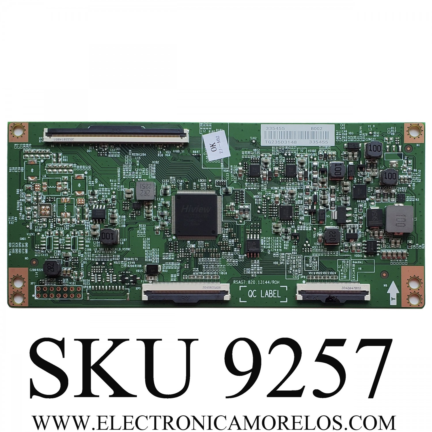 T-CON PARA TV HISENSE / NUMERO DE PARTE 335455 / RSAG7.820.13144/ROH ...