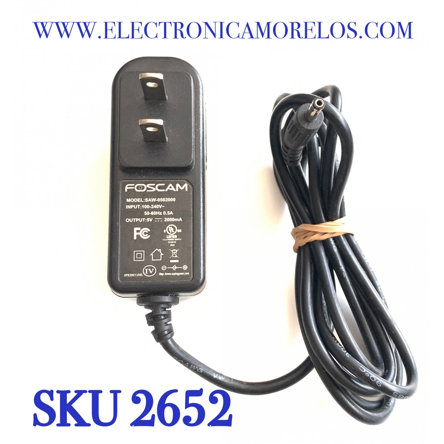 CARGADOR / ADAPTADOR DE FUENTE DE ALIMENTACION FOSCAM / NUMERO DE PARTE ...