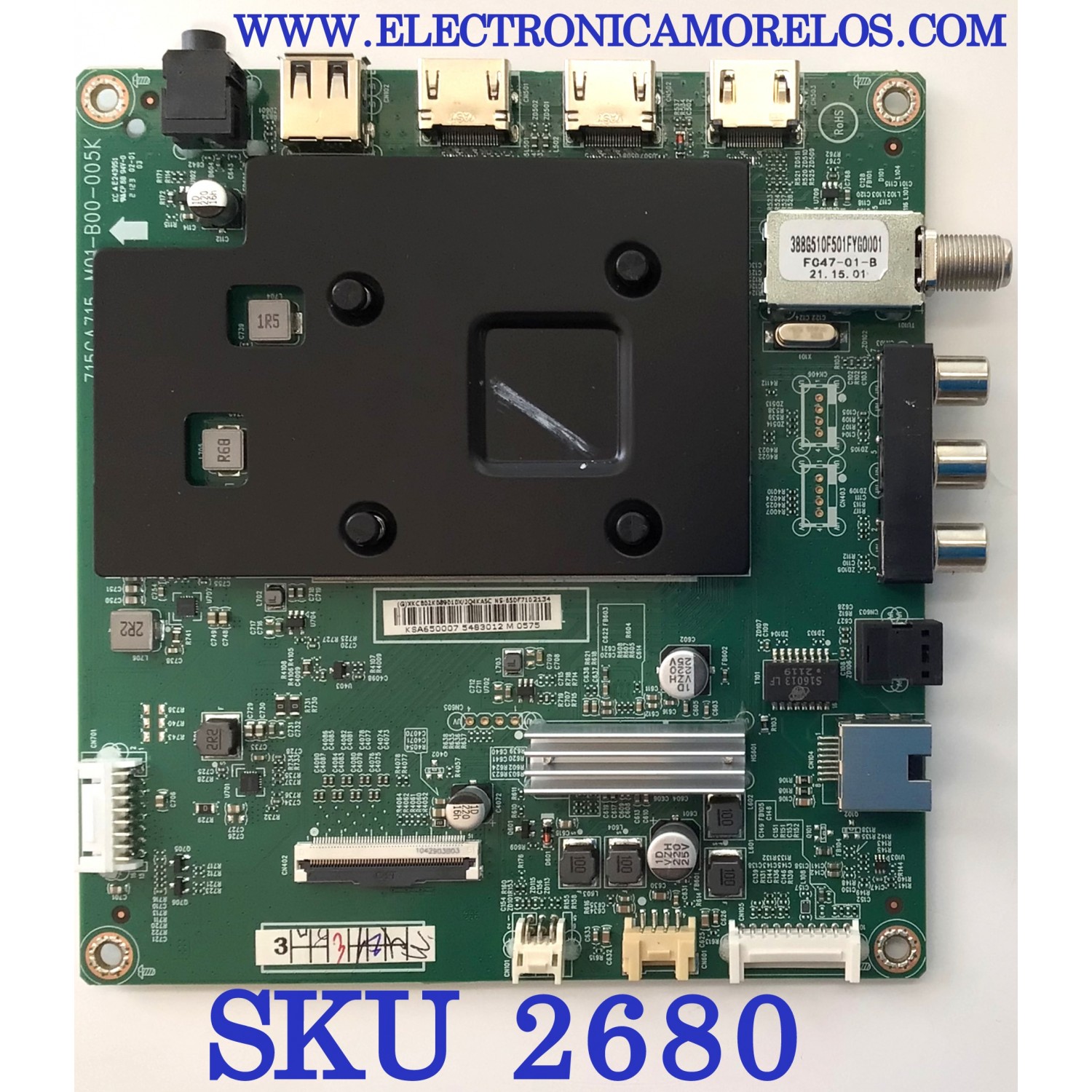 MAIN PARA SMART TV INSIGNIA 4K UHD / NUMERO DE PARTE XKCB02K089 ...