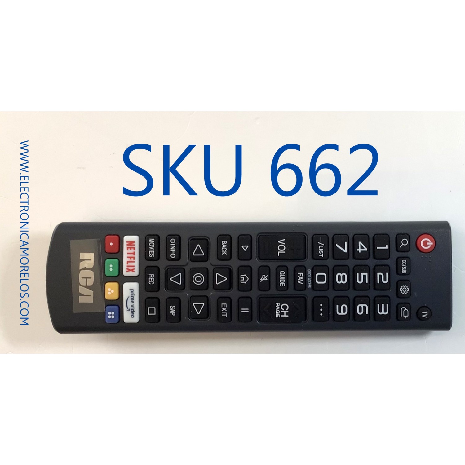 CONTROL REMOTO PARA SMART TV RCA 4K WebOS CON UHD / NUMERO DE PARTE ...