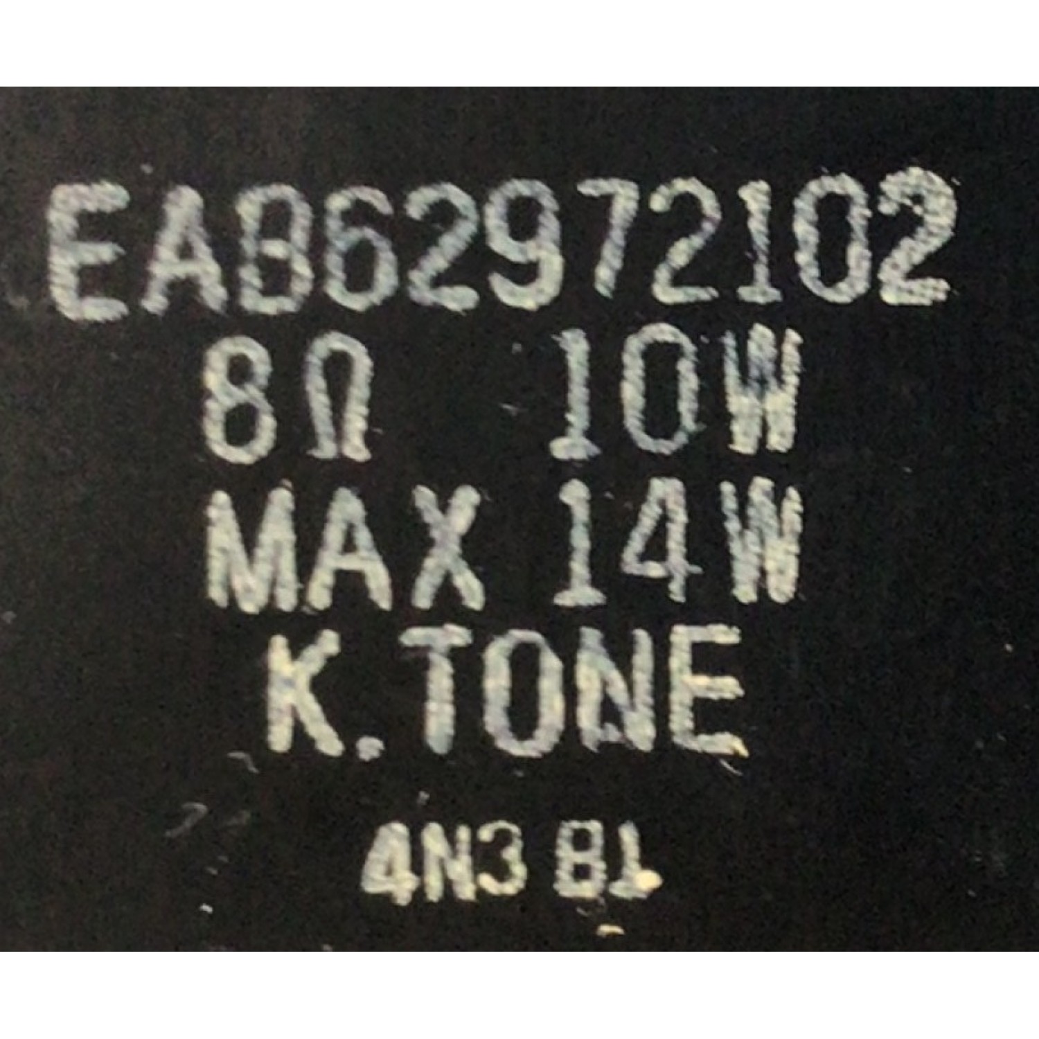 KIT DE BOCINAS (2PZS) LG / NUMERO DE PARTE EAB62972101 / 8Ω 10W / MAX ...