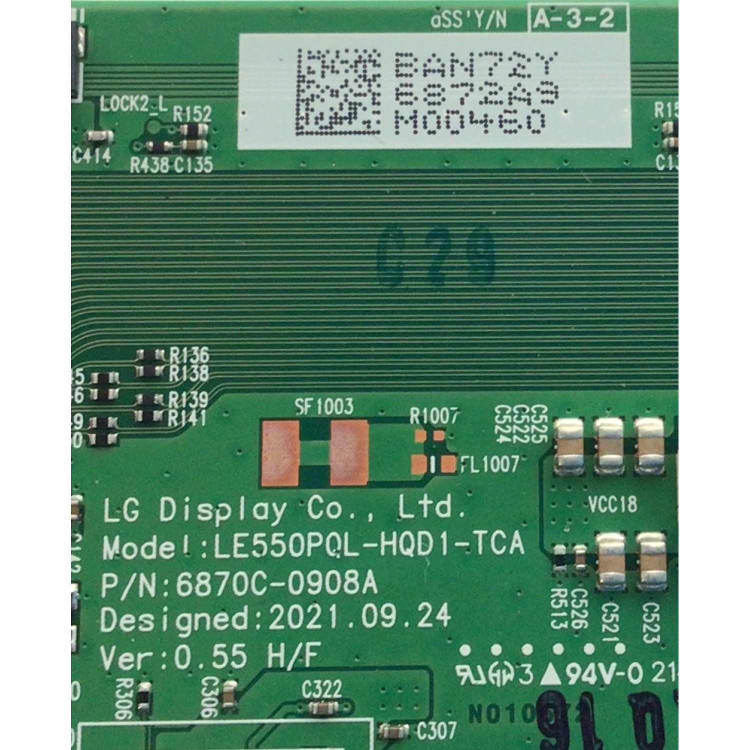 T-CON PARA TV LG / NUMERO DE PARTE 6871L-6872A / 6870C-0908A / 6872A ...