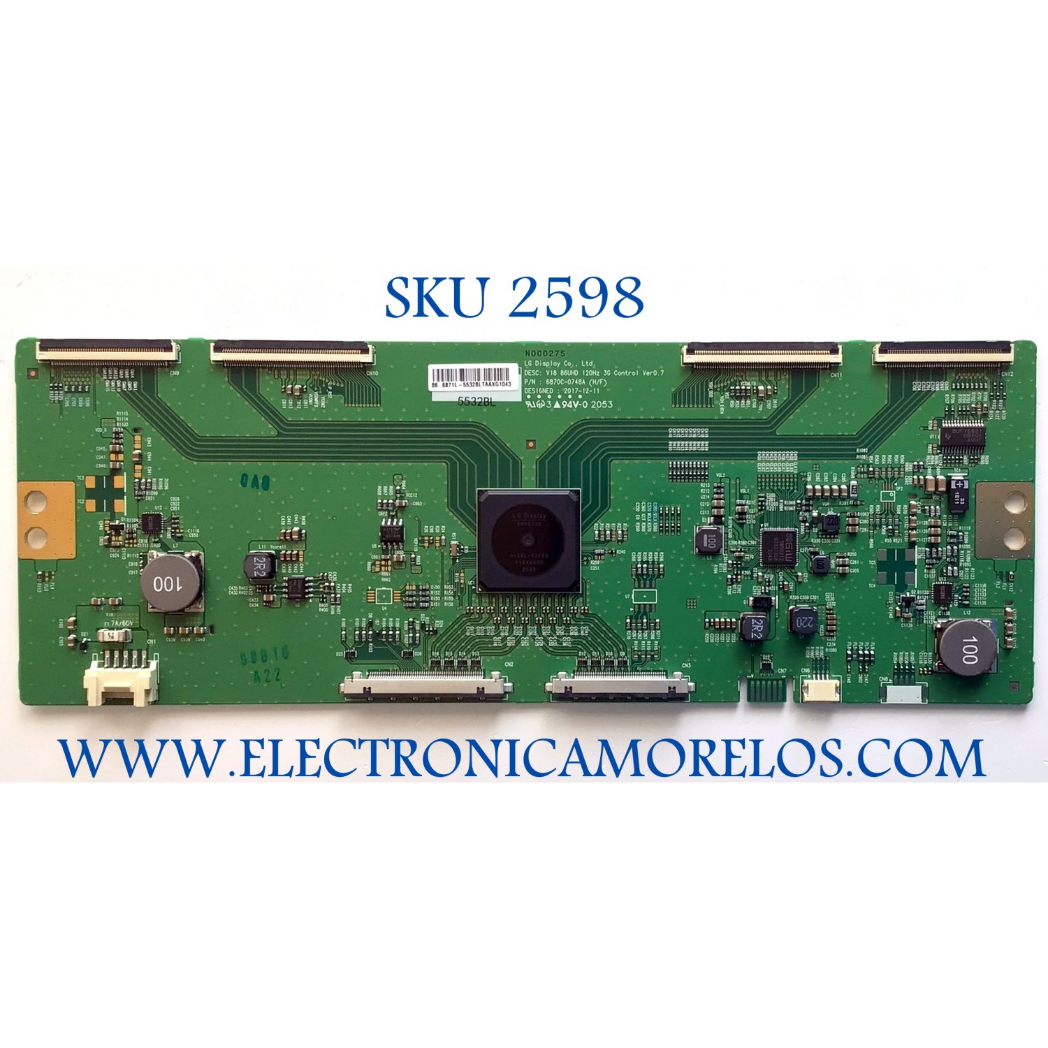 T-CON PARA TV LG / NUMERO DE PARTE 6871L-5532B / 6870C-0748A / 5532BL ...