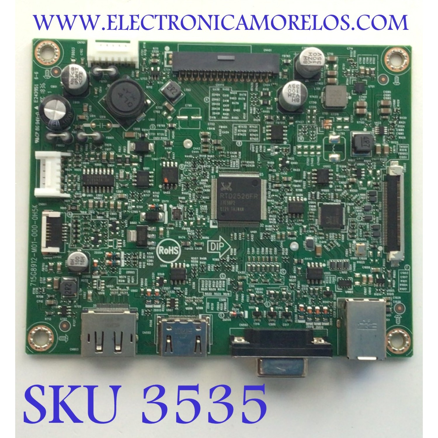 MAIN PARA MONITOR HP / NUMERO DE PARTE GQHCB0HP009 / 715G8912-M01-000 ...