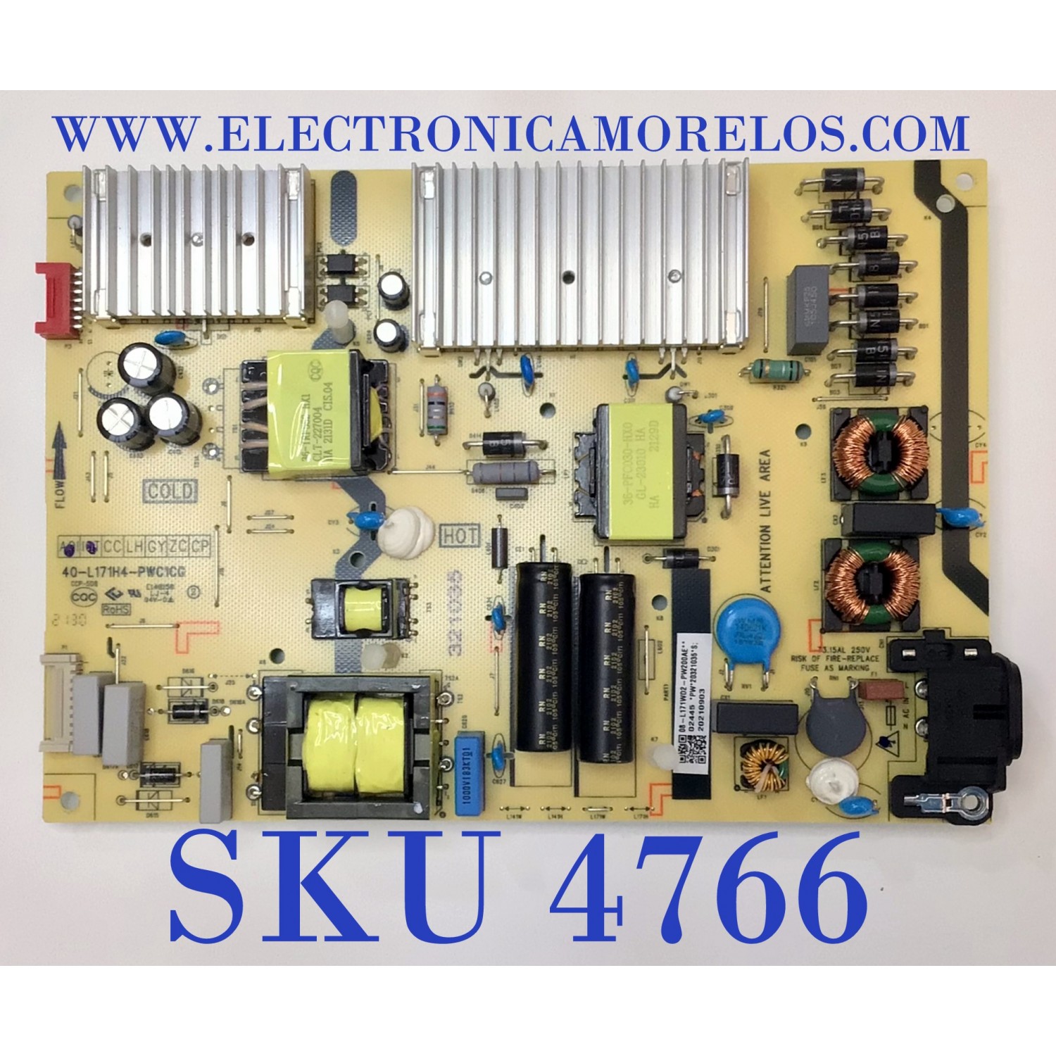 FUENTE PARA TV TCL / NUMERO DE PARTE 08-L171WD2-PW200AE / 40-L171H4 ...