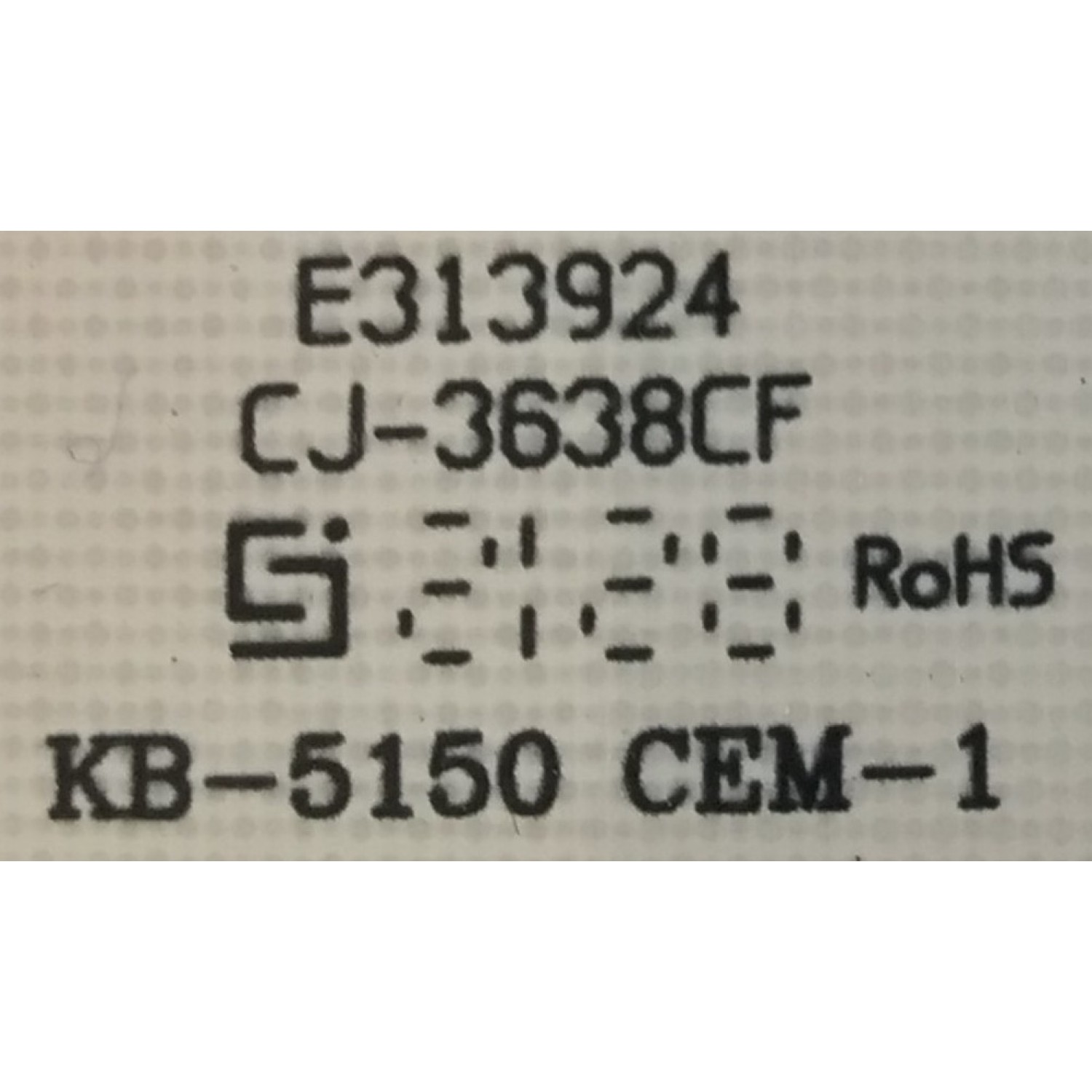 FUENTE PARA TV ONN ROKU / NUMERO DE PARTE 260132006280 / CJ-3638CF / KB ...