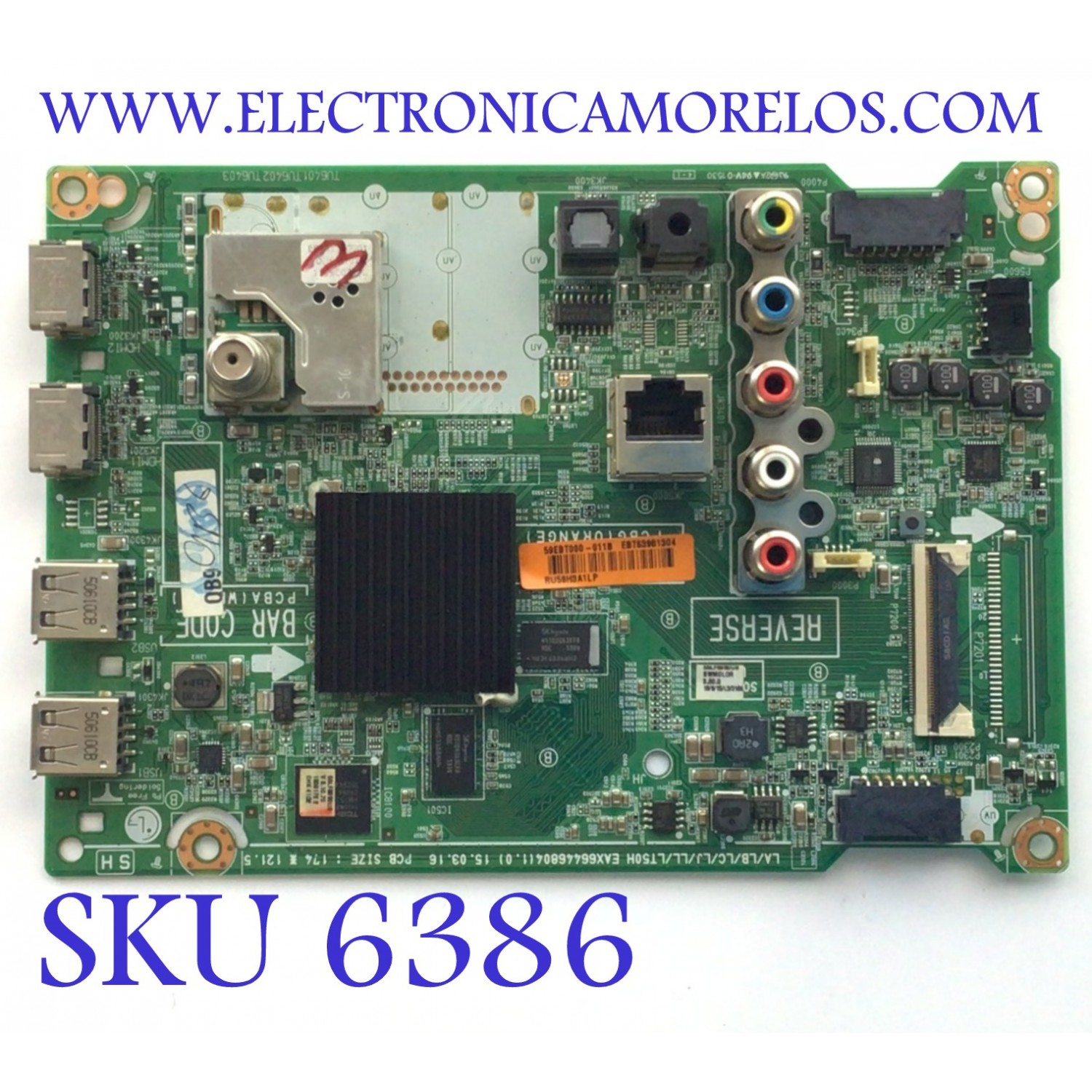 MAIN PARA SMART TV LG / NUMERO DE PARTE EBT63981304 / EAX66446804 ...