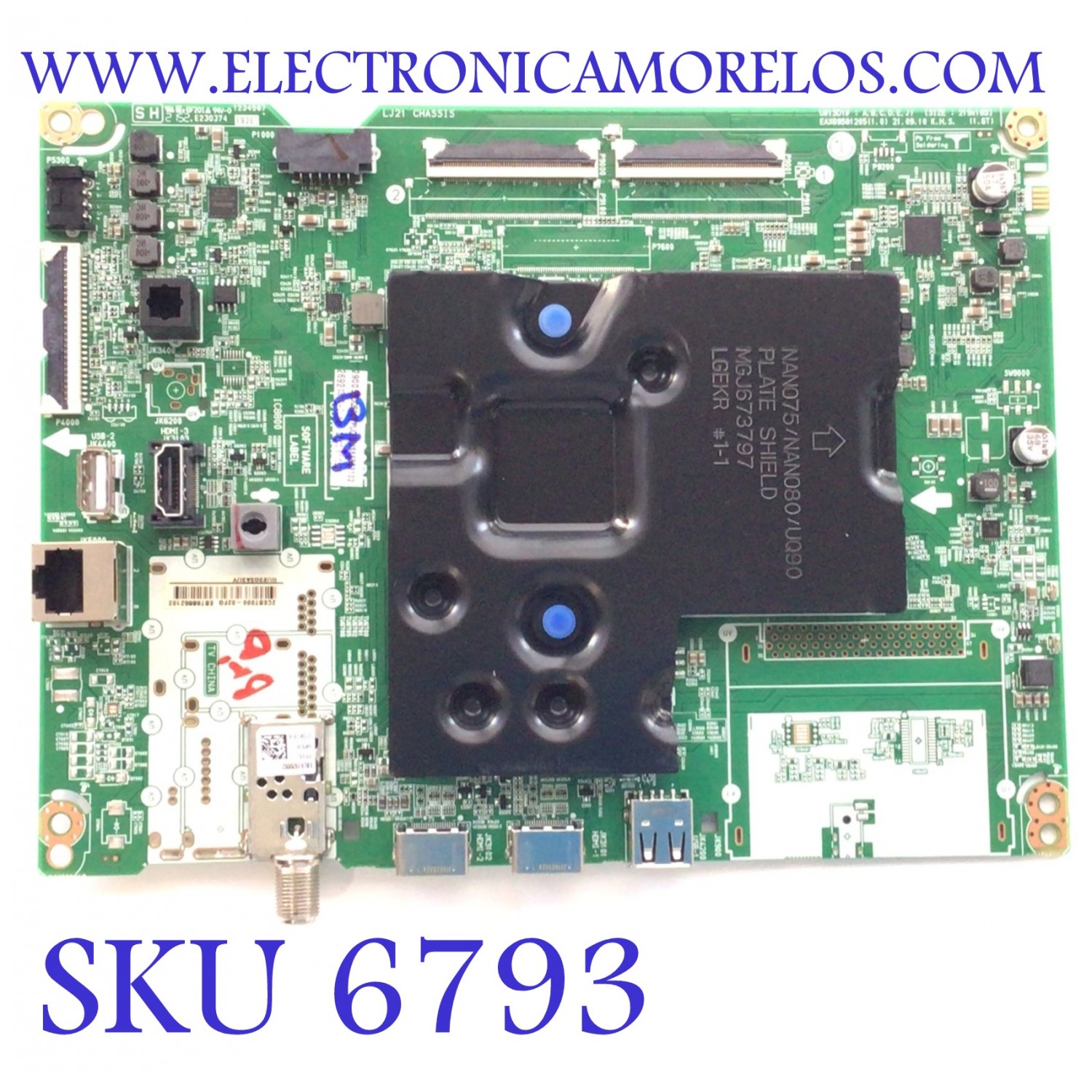 MAIN PARA TV LG AI ThinQ 4K·UHD·HDR / NUMERO DE PARTE EBT66852102 ...